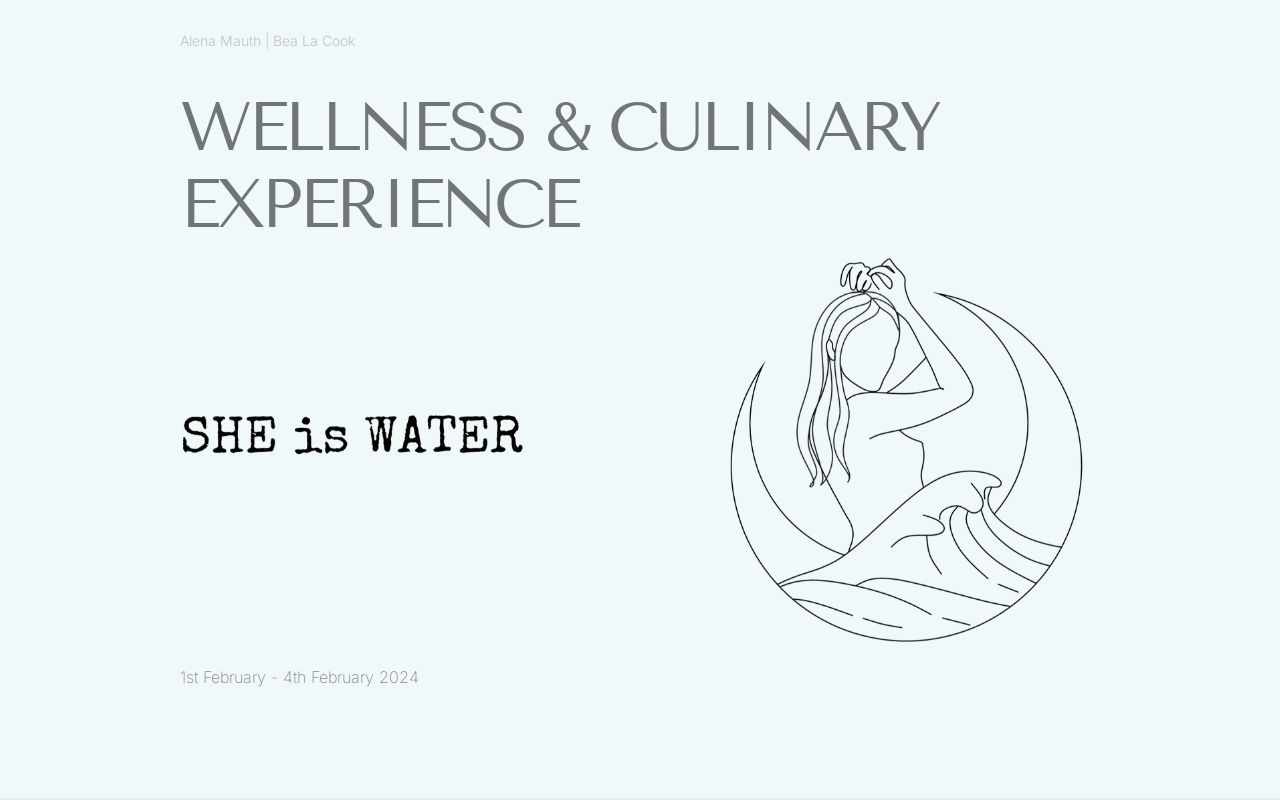SHE is WATER: Wellness & Culinary Experience